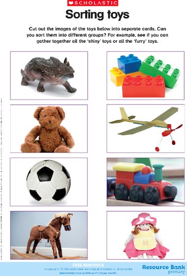Sorting toys – FREE Primary KS1 teaching resource - Scholastic