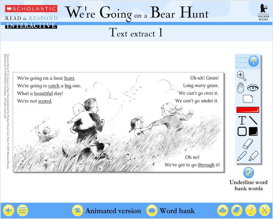 Read & Respond Interactive: We’re Going on a Bear Hunt - Scholastic Shop
