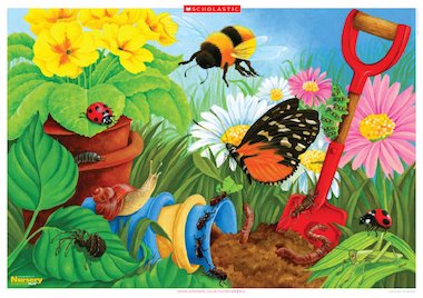 Minibeasts: In the garden poster – Early Years teaching resource ...