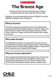 The Bronze Age – Primary KS2 teaching resource - Scholastic