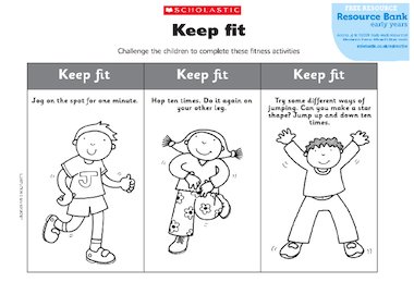 Keep fit – FREE Early Years teaching resource - Scholastic