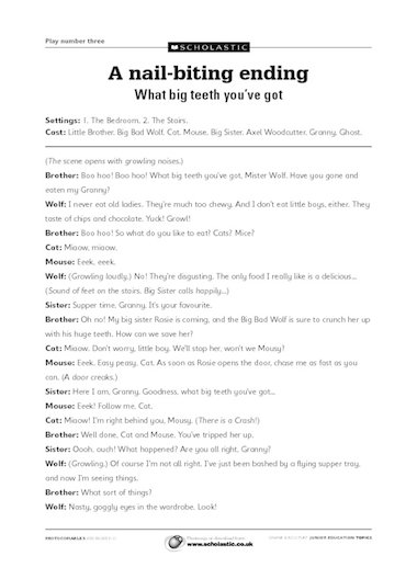  What Big Teeth You ve Got Playscript Primary KS2 Teaching Resource 