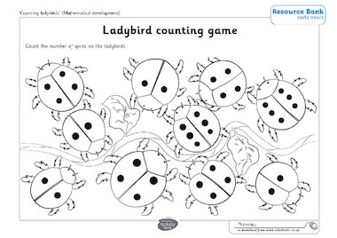 Ladybird counting game – Early Years teaching resource - Scholastic