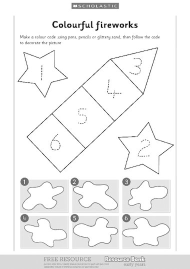 Colourful fireworks – FREE Early Years teaching resource - Scholastic