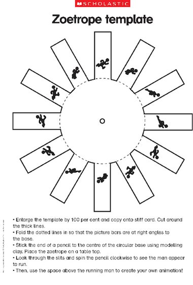 Zoetrope template – Primary KS2 teaching resource - Scholastic