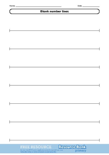Number Line To Print